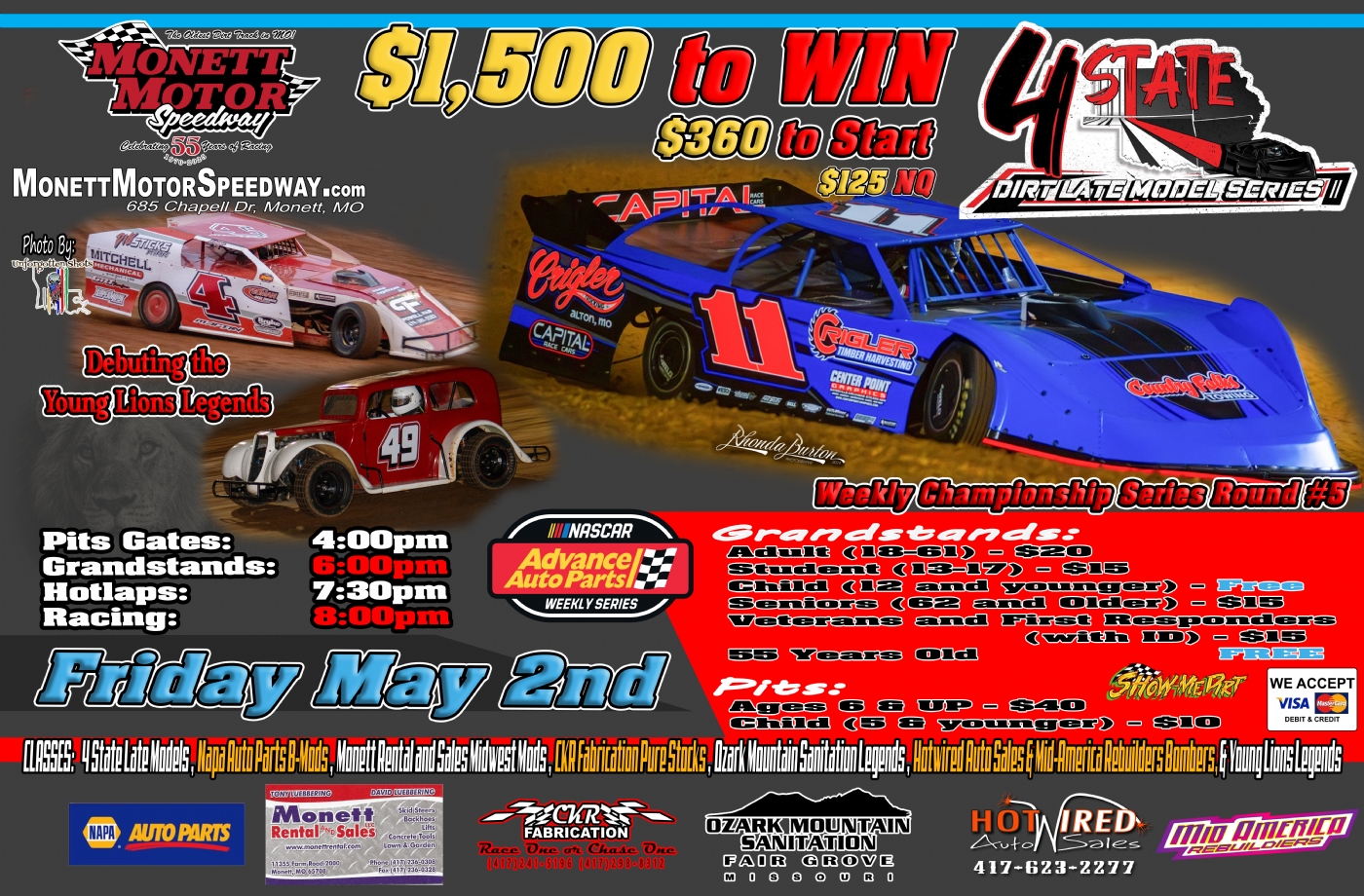 Monett Motor Speedway - 2025 Schedule